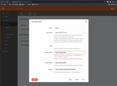 Cant Add Sonarr In Prowlarr Rprowlarr