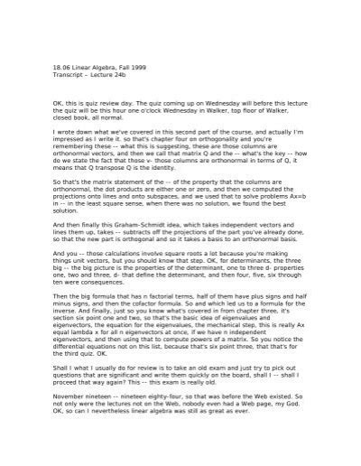 Lecture Video Transcript Pdf Mit Opencourseware
