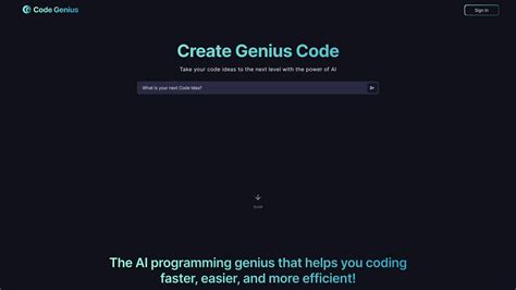 Code Genius Gerador De Código Alimentado Por Ia Creatiai
