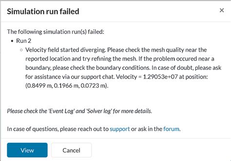 Simulation Run Failed Project Support Simscale Cae Forum