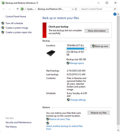 Windows Backup Failed Due To Detection Of Virus In Shadow Copy