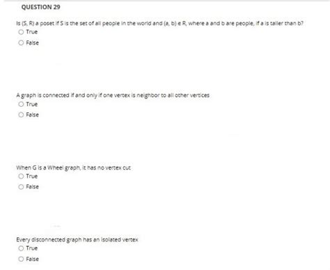 solved question 29 is 5 r a poset it is the set of all