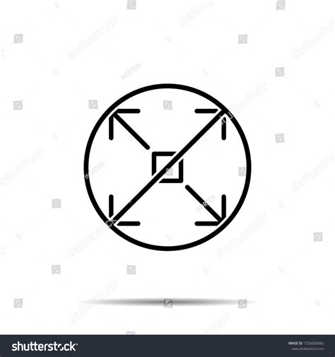 No Arrow Full Screen Icon Simple Stock Vector Royalty Free Shutterstock