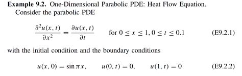 Solved Example One Dimensional Parabolic PDE Heat Flow Chegg Com