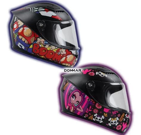 Casco Para Moto De Niño Niña 2 A 8 Años Certificado Cerrado Meses Sin