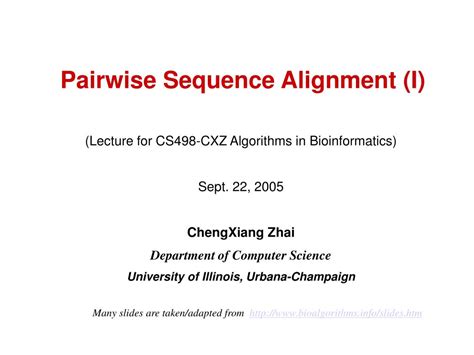ppt pairwise sequence alignment i powerpoint presentation free