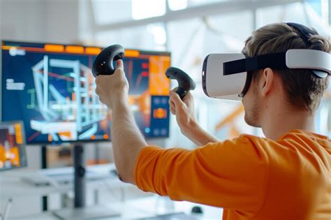 Designer Engaging In Virtual Reality For 3d Modeling And Prototyping