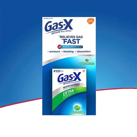 Gas X Extra Strength Simethicone 125mg 120 Softgels Ehavene