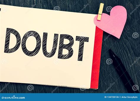 Writing Note Showing Doubt Business Photo Showcasing Feeling
