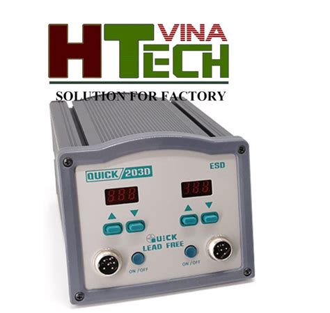 Máy Hàn Quick 203d 90w Có 2 đầu Ra Tay Hàn điều Khiển Riêng Biệt