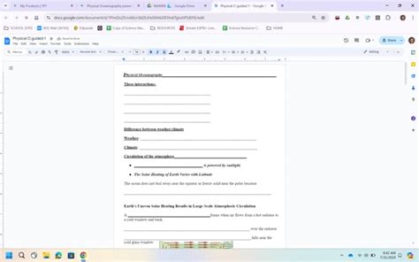 Physical Oceanography Guided Notes By Mmc Tpt