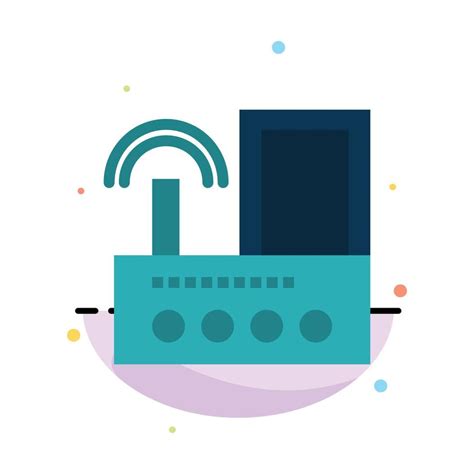 Router Device Signal Wifi Radio Abstract Flat Color Icon Template