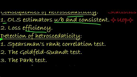 Consequences Detection And Remedies Of Heteroscedasticity
