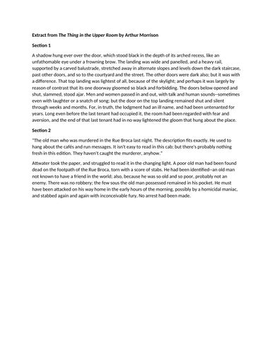 Gothic Sentence Types Teaching Resources