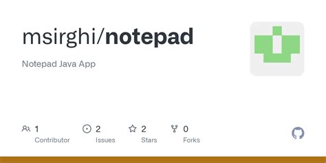 Github Msirghinotepad Notepad Java App