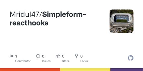 Github Mridul47simpleform Reacthooks