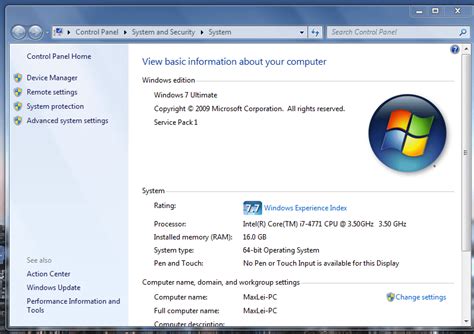 Windows Experience Index Score Rwindows7