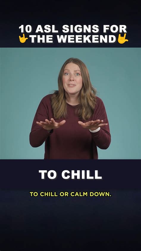🤟 10 Asl Signs For Weekend Fun 🛋️ Weekendsigns Learnhowtosign Want To