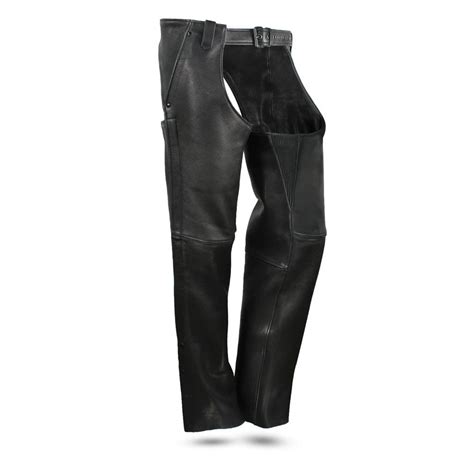 Bully Unisex Leather Motorcycle Chaps Bikersden