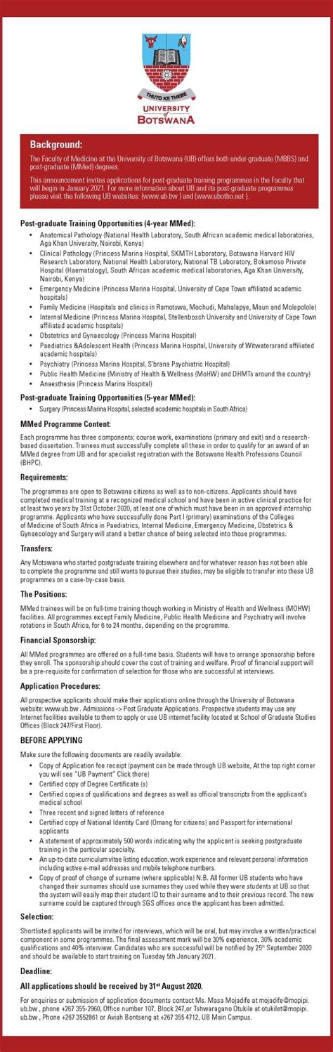 The Faculty Of Medicine University Of Botswanaofficial