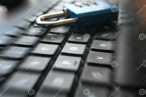 Information Technology With Lock On Computer Keyboard Representing Cyber Security High Quality