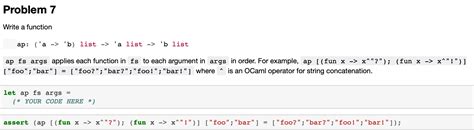 Solved Write A Function Ap A B List A List Chegg