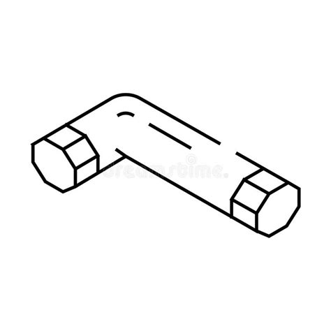 Square Key Assembly Furniture Line Icon Vector Illustration Stock