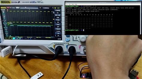 I2cdetect With Raspberry Pi Oscilloscope Youtube