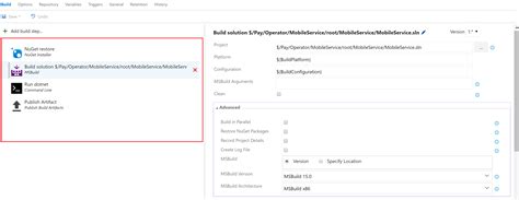 Msbuild How To Access Artifacts Folder After Build In Tfs Online