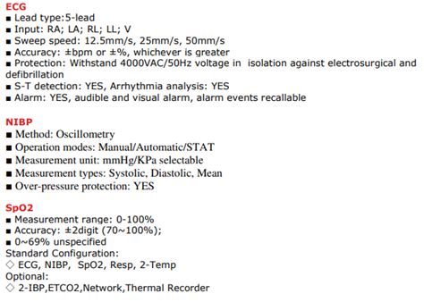 Patient Monitor 8 4 Inch Contec Nibp Spo2 Temp Ecg Optional Etco2 Printer Mocc