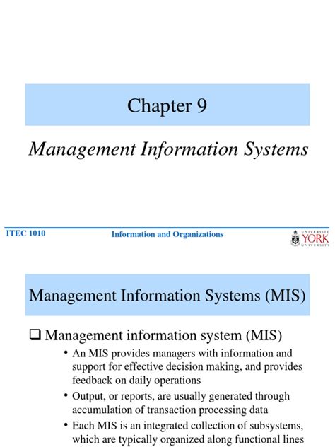Management Information Systems Mis Management Information System Databases