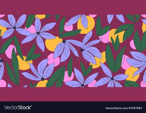 Abstract Floral Seamless Pattern Design Royalty Free Vector