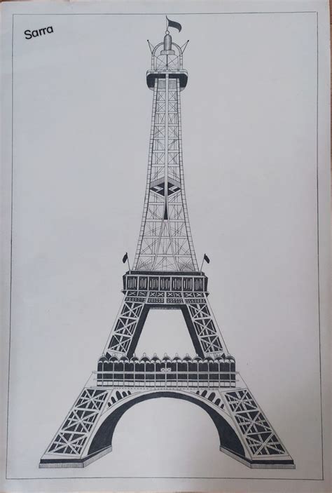 Desired Symmetrical Drawing Of Eiffel Tower