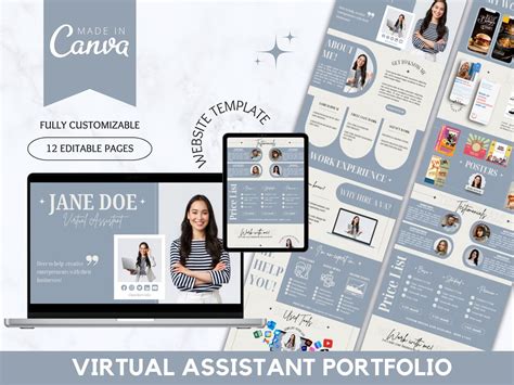 Virtual Assistant Portfolio Virtual Assistant Portfolio Template Virtual Assistant Website
