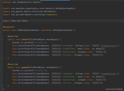 9 Mybatisplus 之 Metaobjecthandler 的基本理解与使用mybatisplus