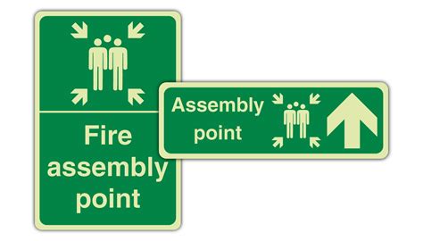 Photoluminescent Assembly Point Signs Assembly Point Signs Yourglowsign