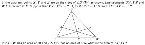 Solved In The Diagram Points X Y And Z Are On The Sides Of