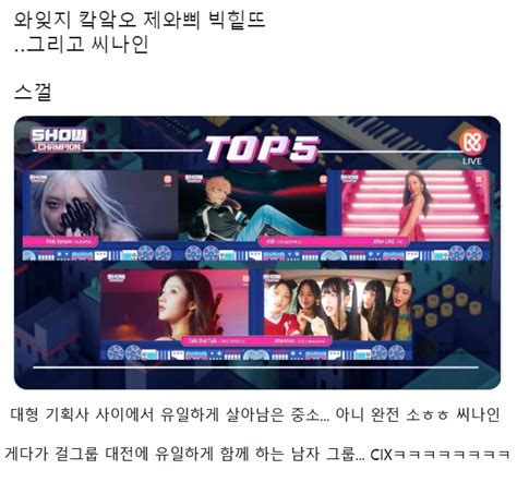 아이돌 이슈 오늘자 대형 기획사 사이에서 유일하게 살아남은 중소 남자 그룹  와이지 하이브