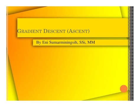 Pdf Gradient Descent Dokumentips