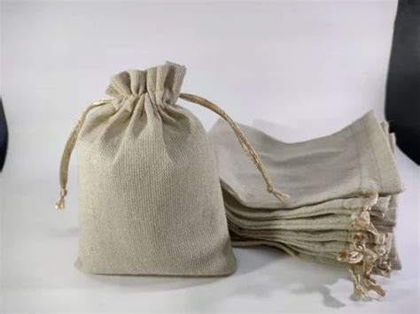Folding White Cotton Drawstring Bags Capacity 10 Kg At ₹ 12piece In
