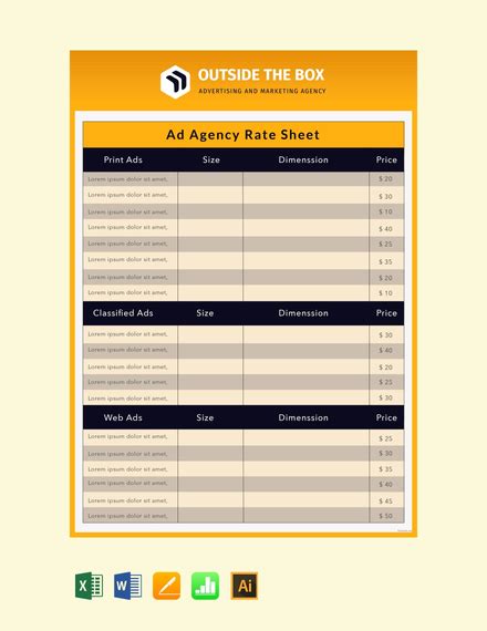Labor Rate Sheet Template Google Docs Illustrator Excel Word Apple Numbers Apple Pages