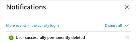 Using Azure B2c Im Getting A Error Failed To Permanently Delete User
