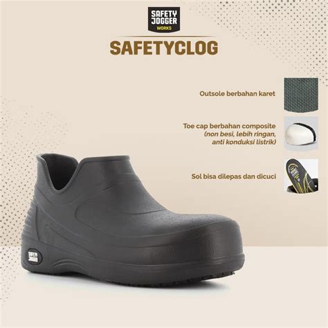Jual Sepatu Safety Jogger Safetyclog Safety Shoes Chef Dapur Anti Slip Safety Clog Shopee