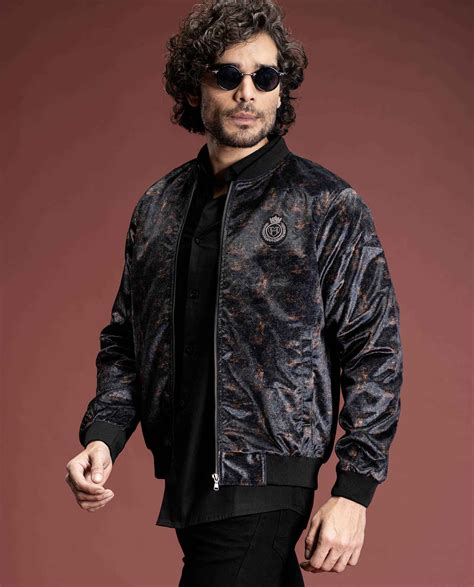 Hotsman Mens Partywear Luxury Handmade Badge Bomber Jacket