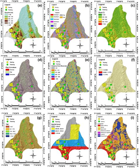 Conditioning Factors Utilized For The Woe And Lr Landslide