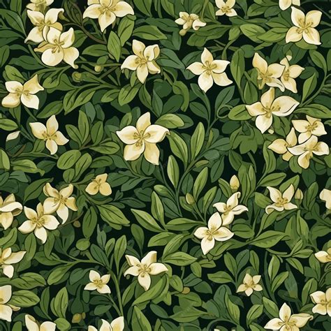 Premium Vector Floral Jasmine Pattern