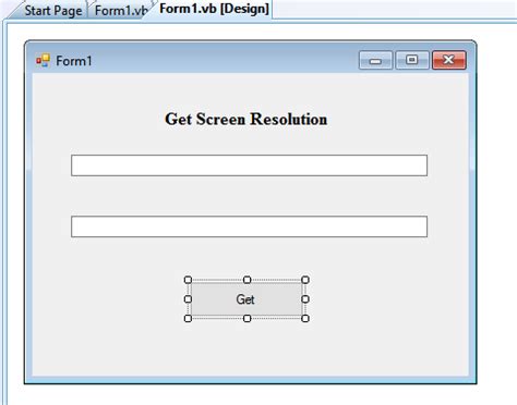 How To Get Screen Resolution In VB Net