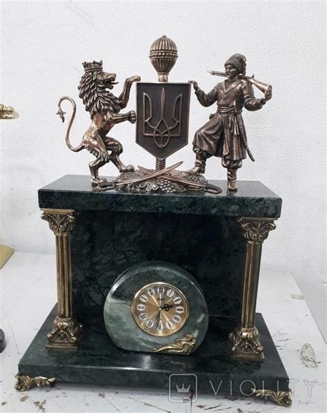 Козак з левом Статуетка з годинником Велика 10 кг 117570383 купить на Violity