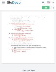 Additional Practice OB Dosage Calculations Answers NURS 1410 Adult StuDocu Pdf 4 Order