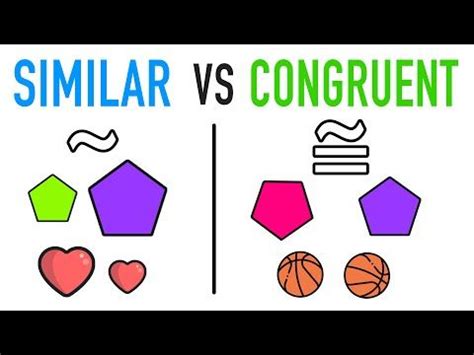 DIFFERENCE BETWEEN SIMILAR CONGRUENT FIGURES YouTube Math Learning Math Math Sites